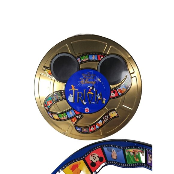 Mattel | Toys | Disney Trivia Game Gold Tone Metal Collectors Tin ...